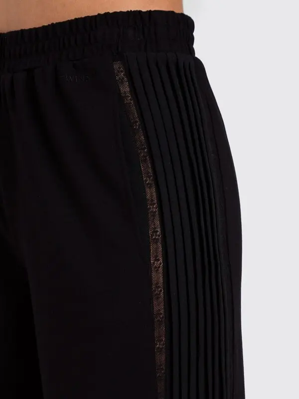 TWINSET Wide Leg Palazzo Trousers - Black