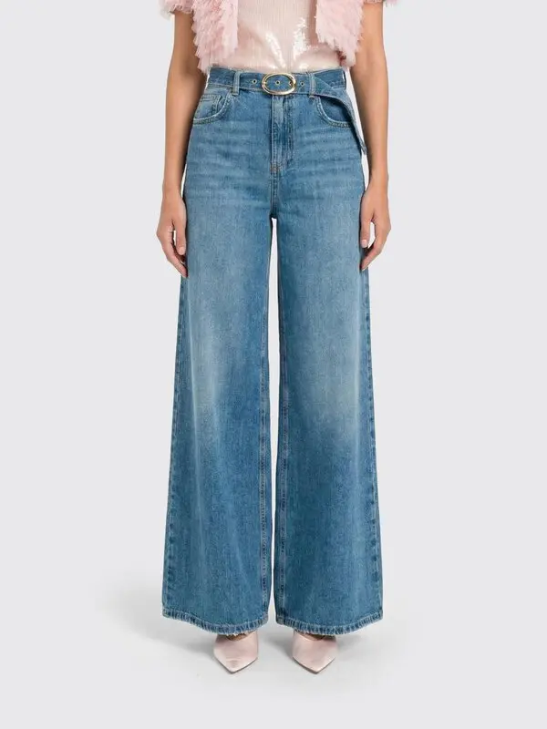 TWINSET Wide-leg High-waisted Jeans - Denim