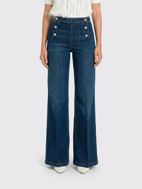 TWINSET Wide-leg Stretch Jeans - Denim