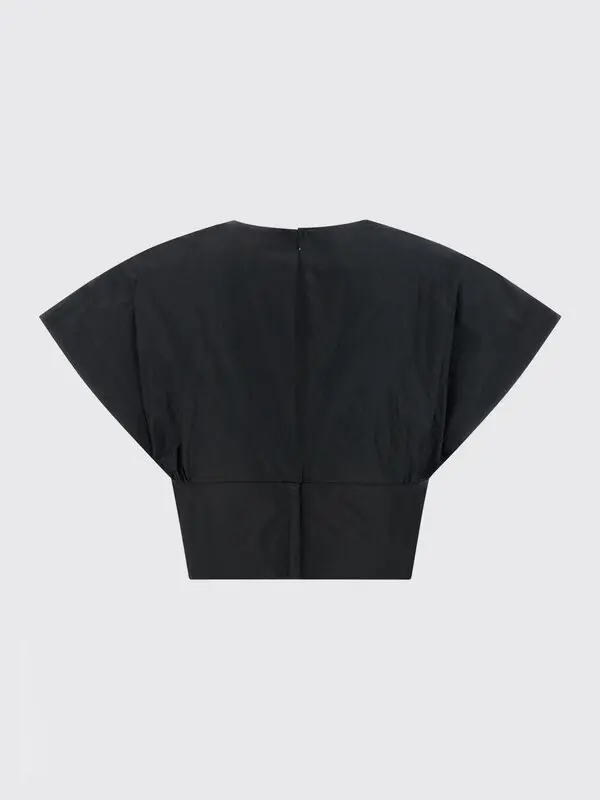 Pinko Asparago Cropped Cotton Top - Black