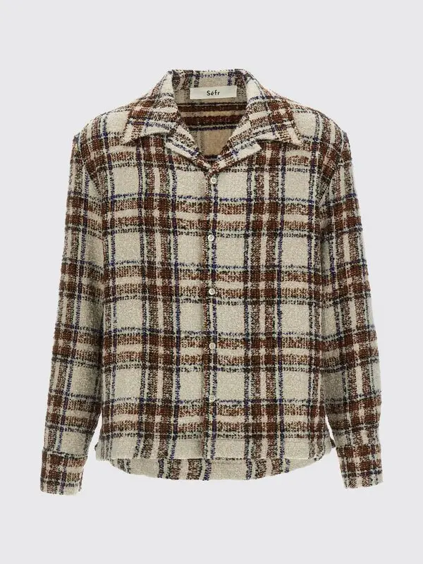 Séfr Wool Blend Check Shirt - Multicolor