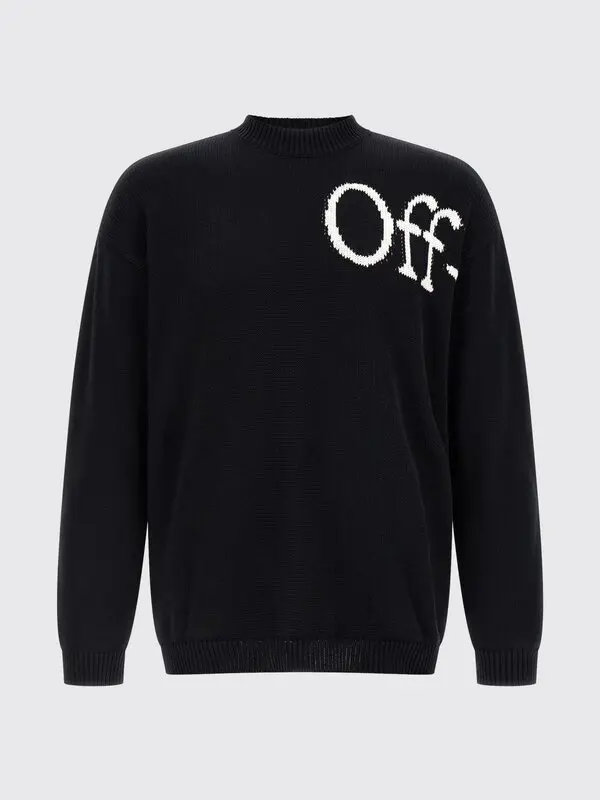 Off-White Cotton Logo Crewneck Pullover - White