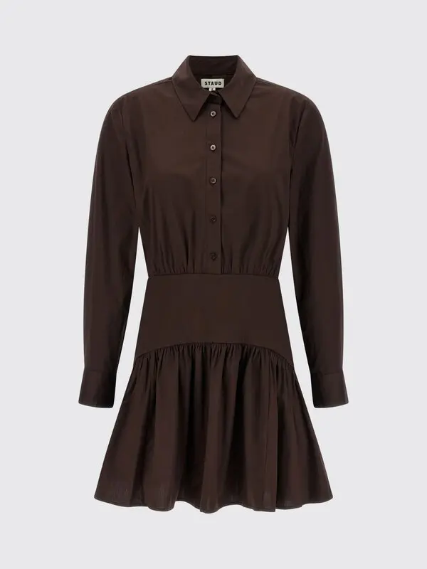 Staud Long-sleeve Shirtdress - Brown