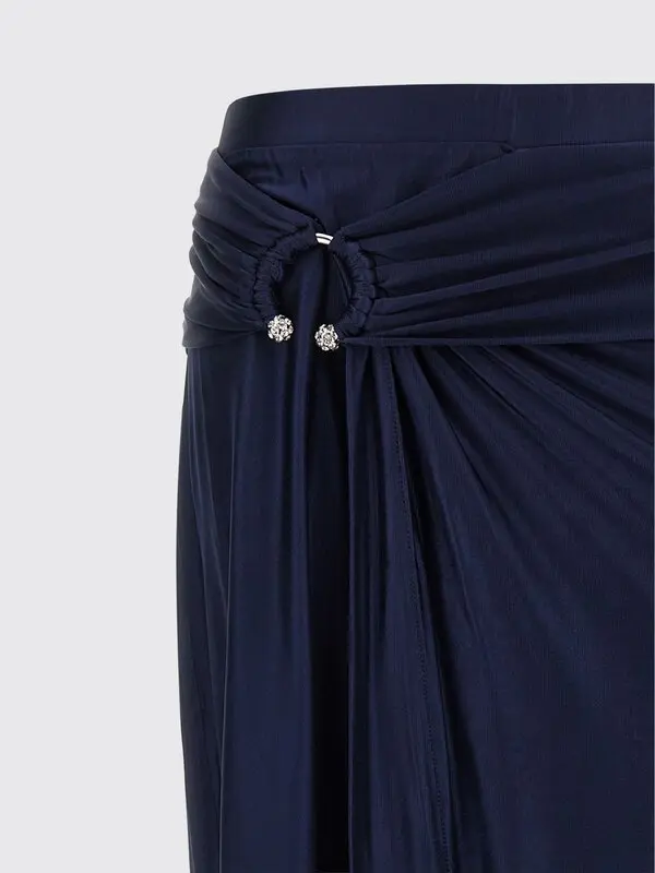 Rabanne Asymmetrical Jersey Midi Skirt