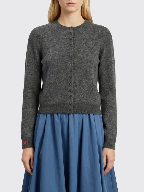 Tory Burch Silk And Cashmere Cardigan - Grey