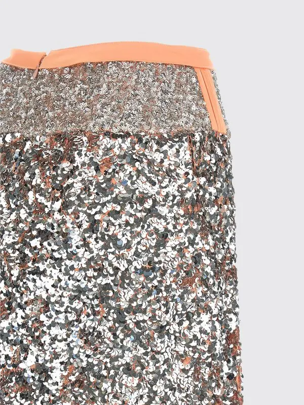 Rabanne Sequin Midi Skirt - Silver