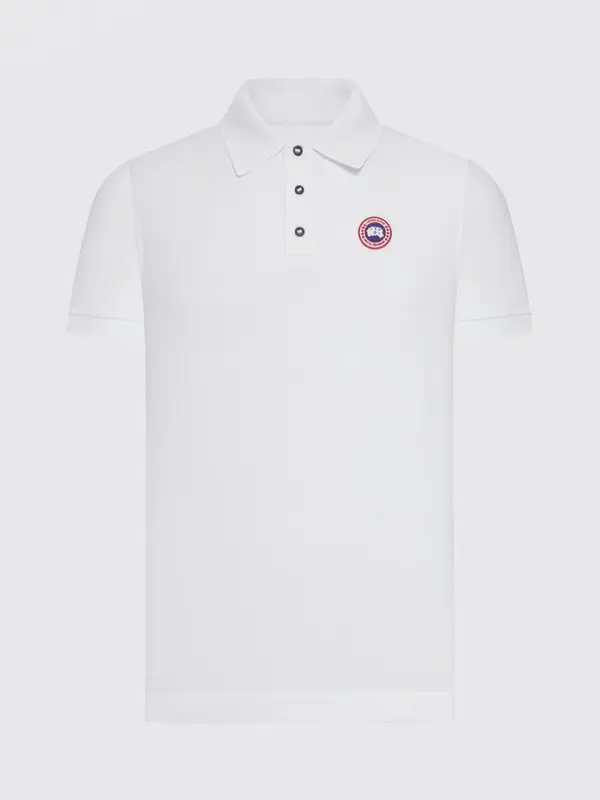 Canada Goose Logo Cotton Polo Shirt - White