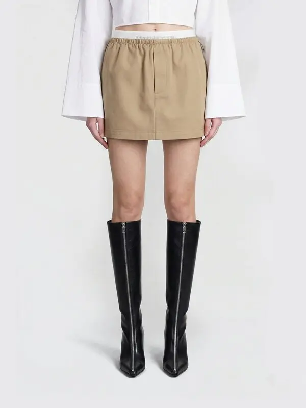 Alexander Wang Cotton Mini Skirt - Beige