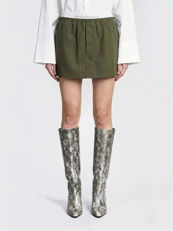 Alexander Wang Cotton Mini Skirt - Green