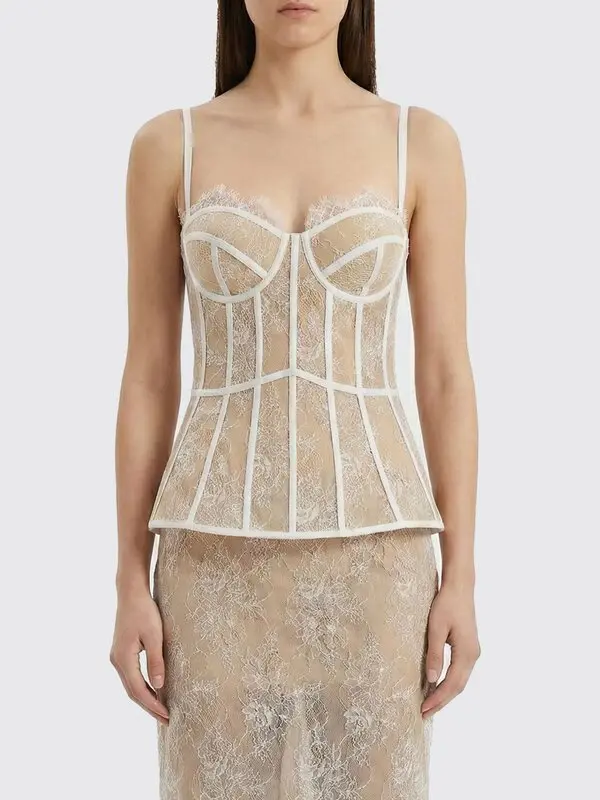 Giuseppe Di Morabito Lace Corset Top - White