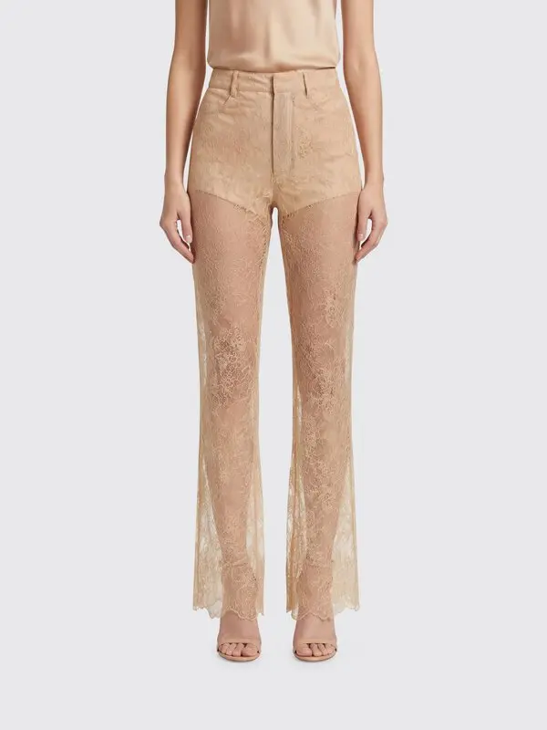 Giuseppe Di Morabito Lace Slim Fit Trousers - Pink