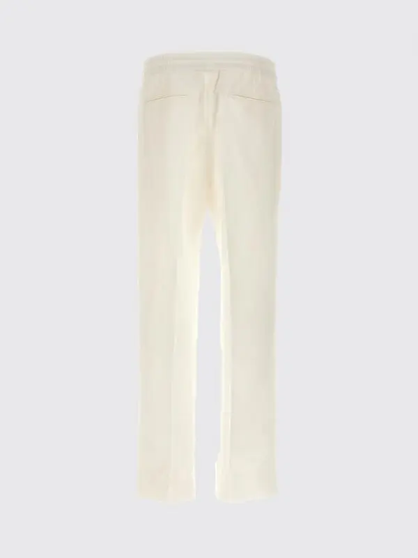 Brioni Linen And Cotton Drawstring Trousers
