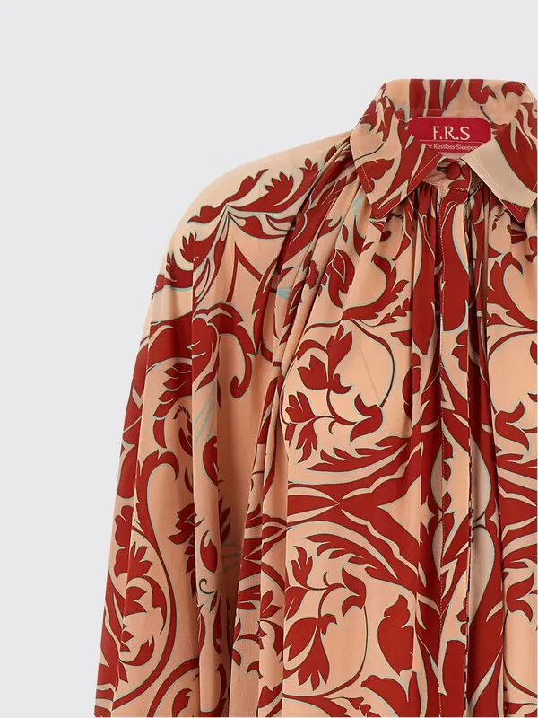 F.R.S FOR RESTLESS SLEEPERS Printed Silk Midi Dress - Pink