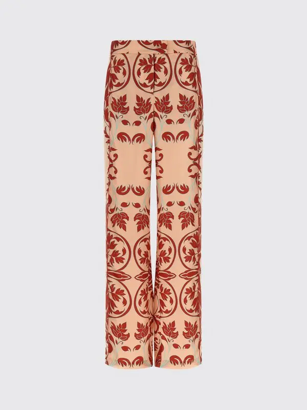 F.R.S FOR RESTLESS SLEEPERS Ethnic Print Silk Palazzo Trousers - Pink