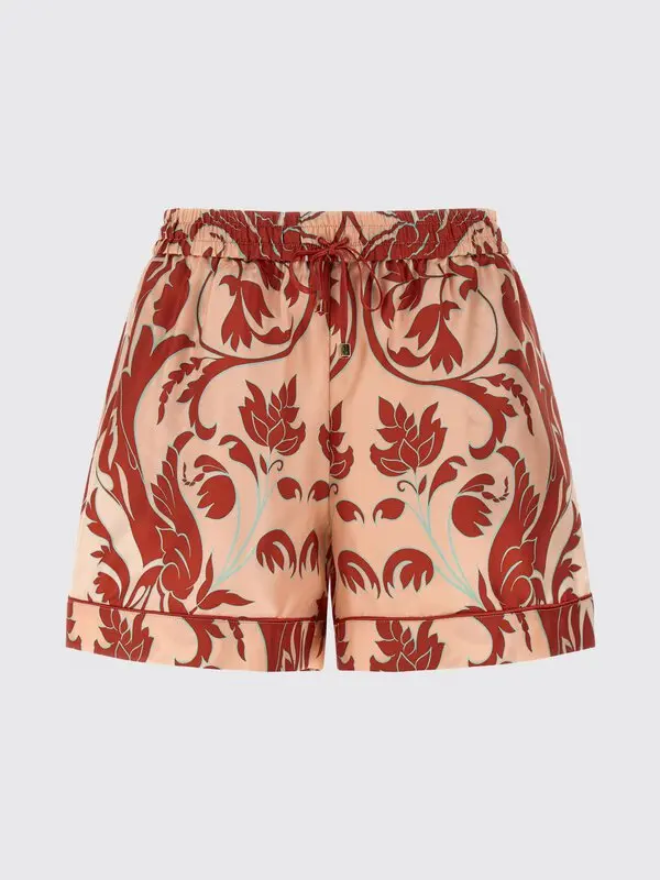 F.R.S FOR RESTLESS SLEEPERS Silk Shorts With Abstract Ethnic Print - Pink