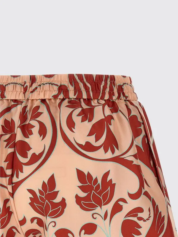 F.R.S FOR RESTLESS SLEEPERS Silk Shorts With Abstract Ethnic Print - Pink