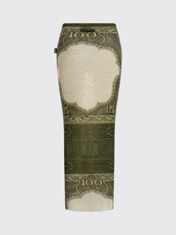 JEAN PAUL GAULTIER Printed Tulle Midi Skirt - Multicolor