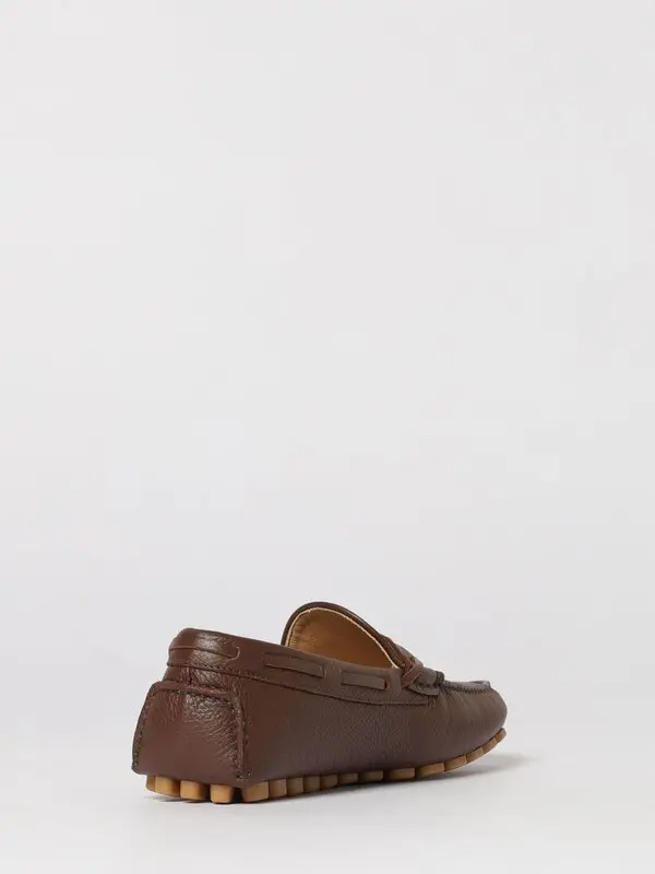 Valentino Garavani Grained Leather Driver Loafers - Brown