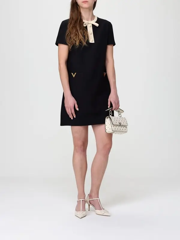 Valentino Garavani Short Sleeve Collared Dress