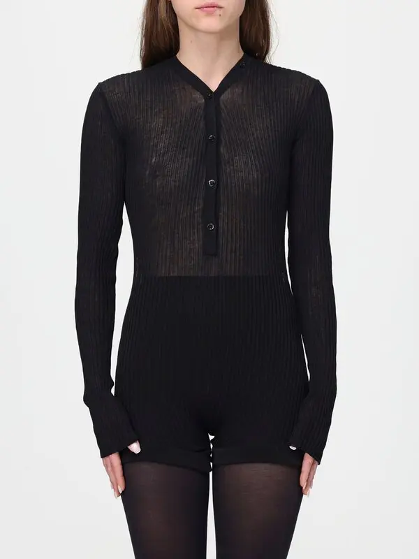 MUGLER Ribbed Knit Bodysuit