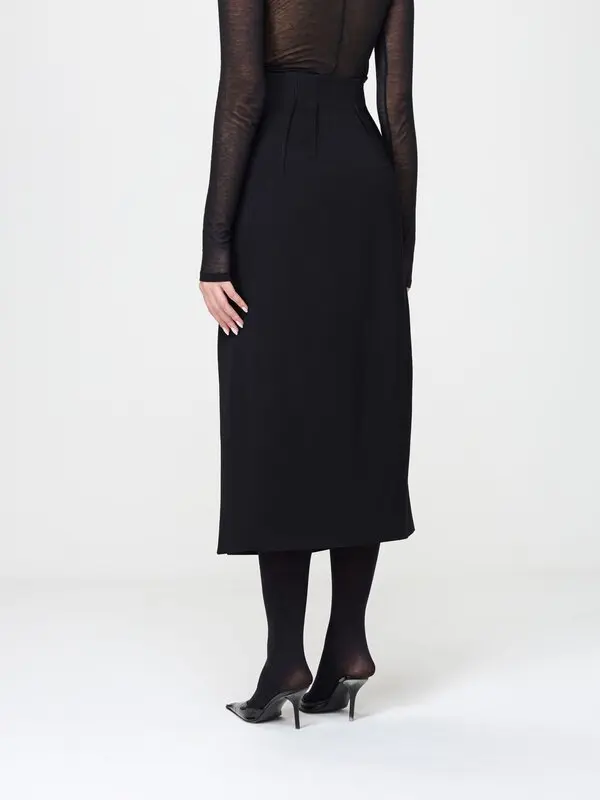 MUGLER Wool Midi Skirt