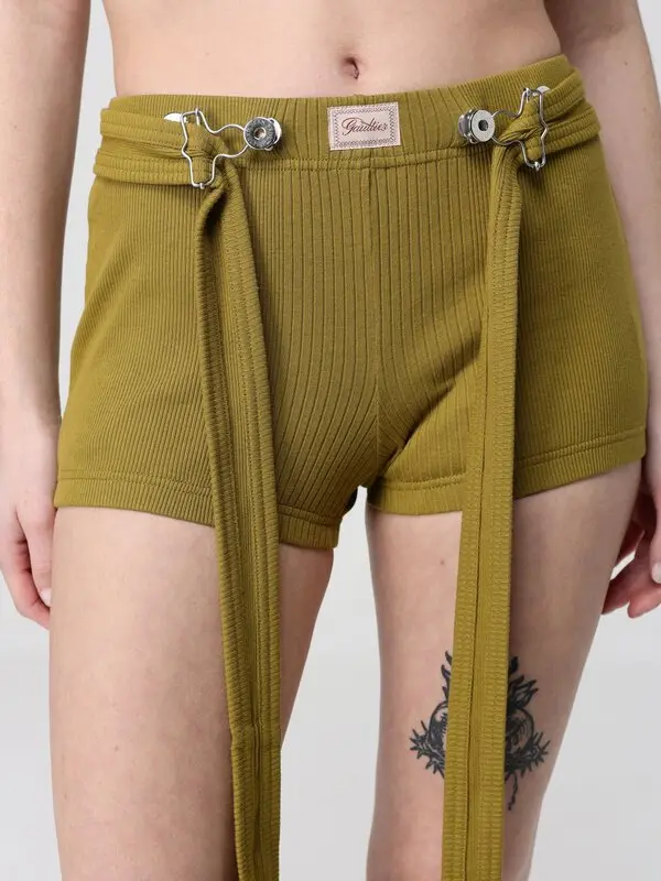 JEAN PAUL GAULTIER Ribbed Shorts With Tie Detail