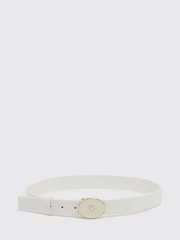 Pinko Oval Buckle Belt - White