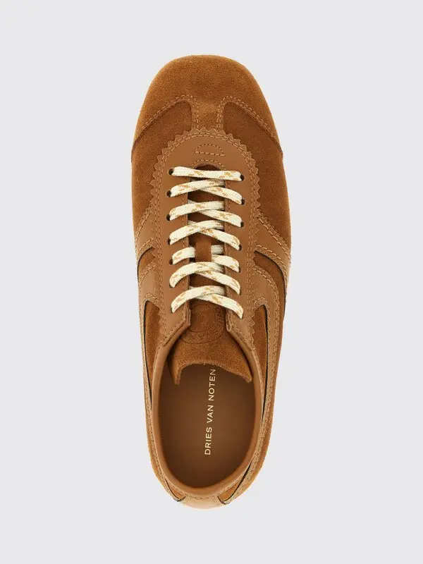 Dries Van Noten Suede Lace-up Sneakers - Brown
