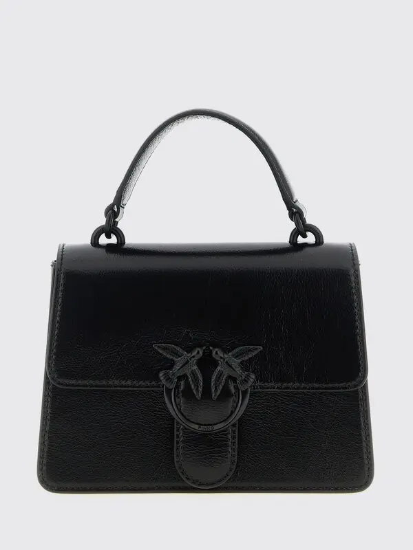 Pinko Mini Love Bag One Top Handle Light Leather - Black