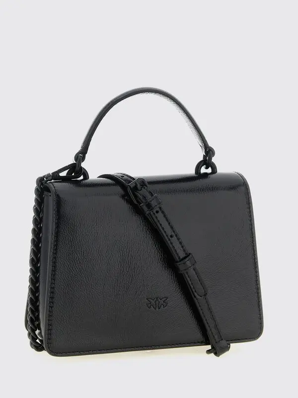 Pinko Mini Love Bag One Top Handle Light Leather - Black