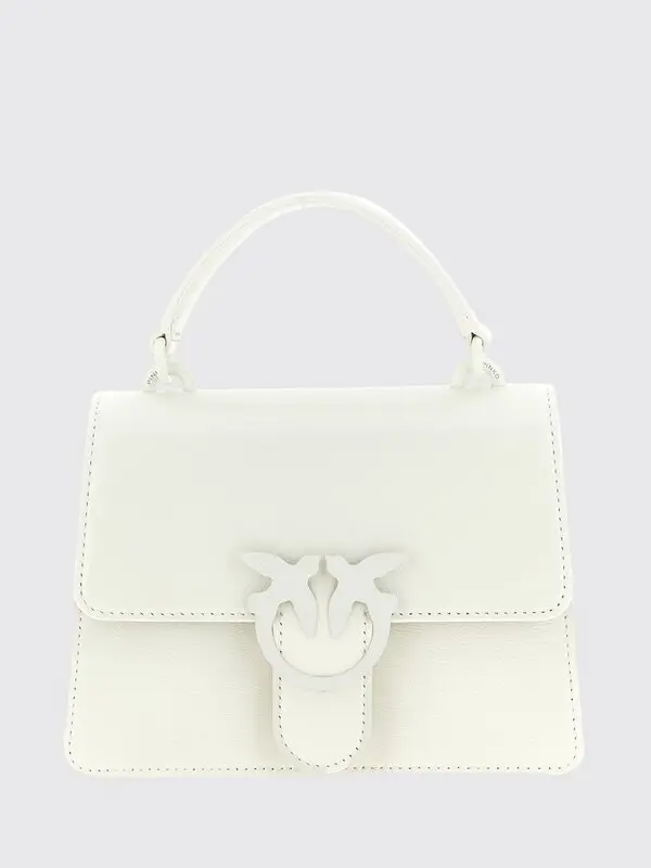 Pinko Mini Love Bag One Top Handle Light Leather - White