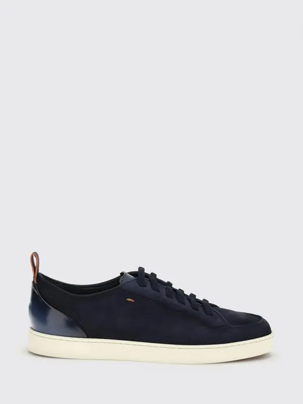 Santoni Nubuck Lace-up Sneakers