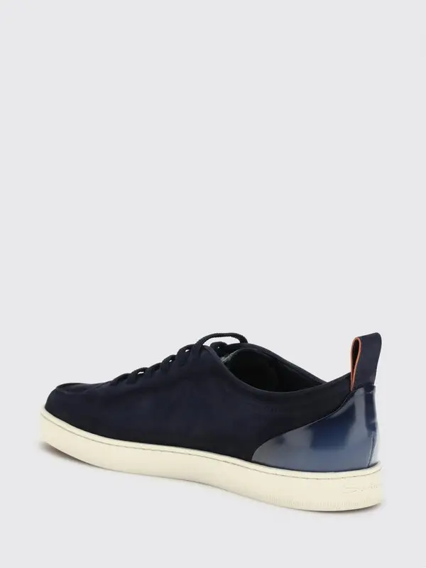 Santoni Nubuck Lace-up Sneakers