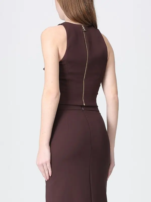 Elisabetta Franchi V-neck Sleeveless Top - Cocoa