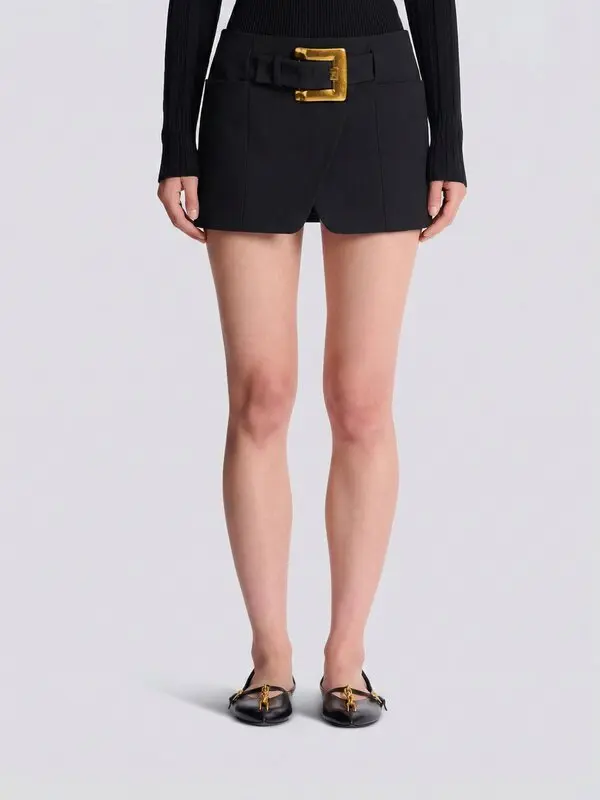 Balmain Belted Mini Skirt