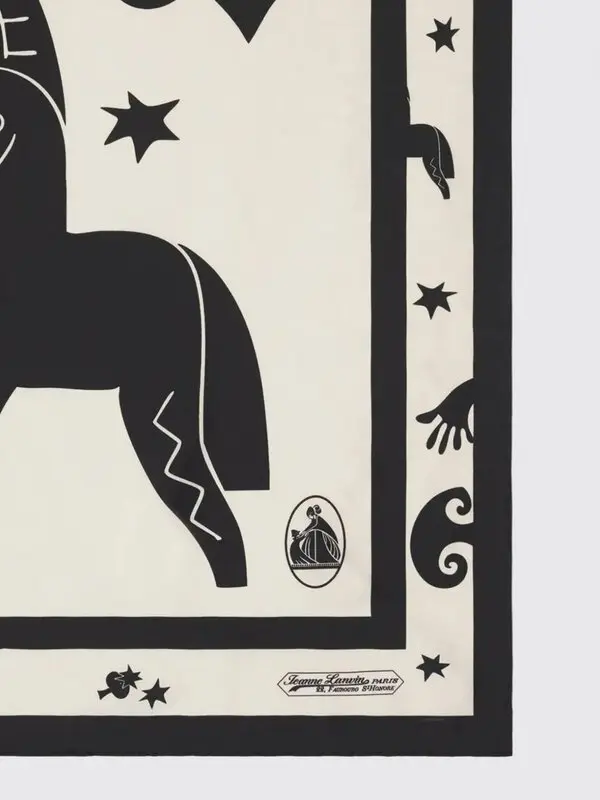 LANVIN Silk Scarf With Graphic Print