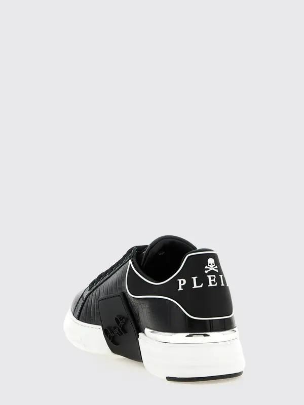 Philipp Plein Phantom Kick Crocodile Print Leather Low Top Sneakers