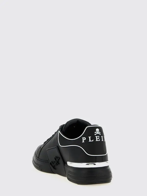 Philipp Plein Phantom Kick Leather Low Top Sneakers - Black