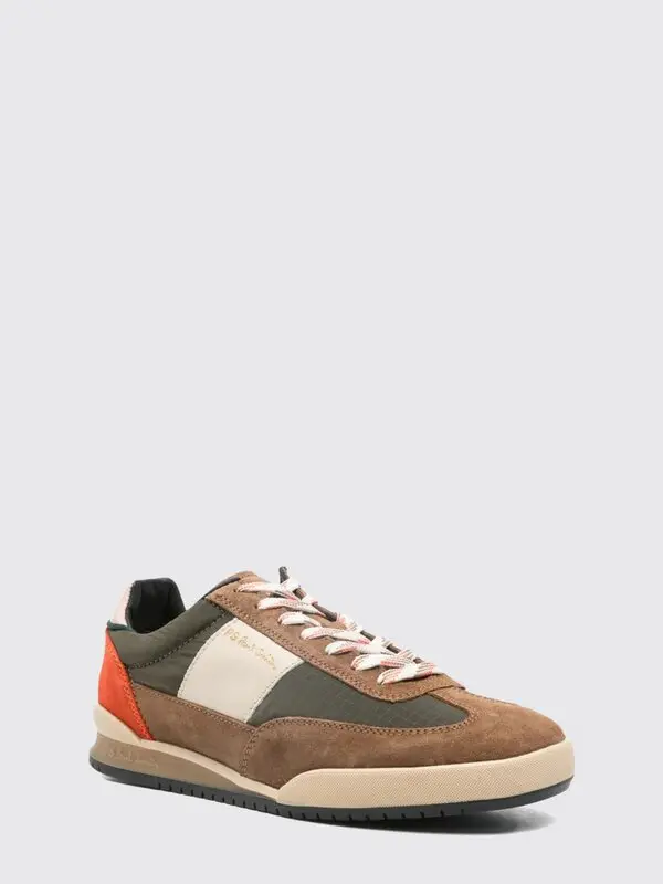 Paul Smith Suede And Nylon Low-top Sneakers - Brown
