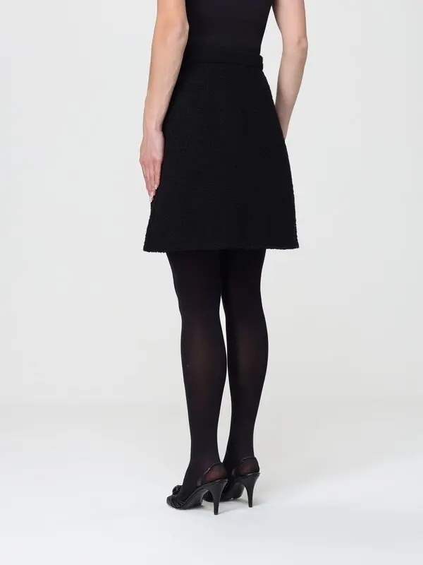 Valentino Garavani Textured A-line Skirt - Black