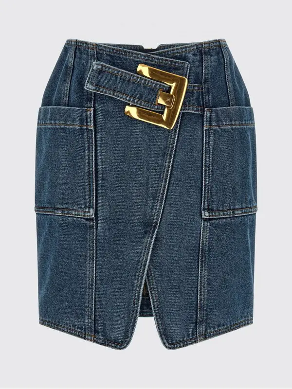 Balmain Belted Mini Skirt