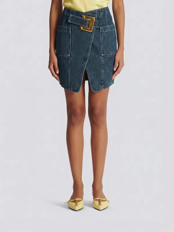 Balmain Denim Skirt - Blue