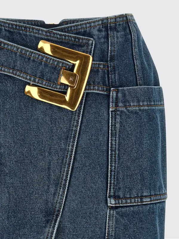 Balmain Denim Skirt - Blue