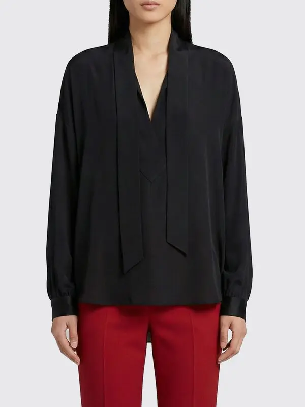 TOM FORD Tie Neck Blouse - Black