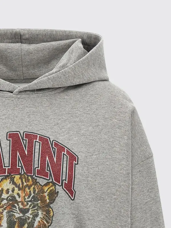 GANNI Graphic Hoodie - Grey