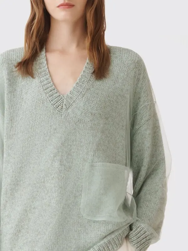 Fabiana Filippi Wool Blend V-neck Pullover