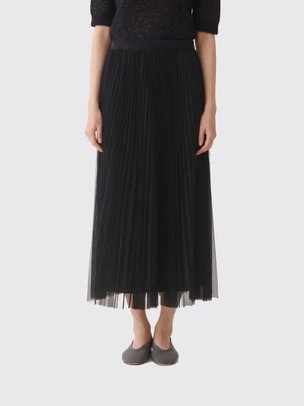 Fabiana Filippi Pleated Midi Skirt - Blue