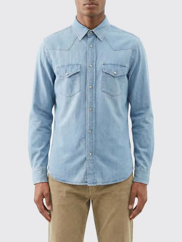 TOM FORD Cotton Shirt - Blue