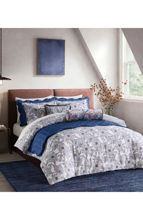 Ted Baker London Mood Floral Comforter & Pillow Shams Set - Deep Blue