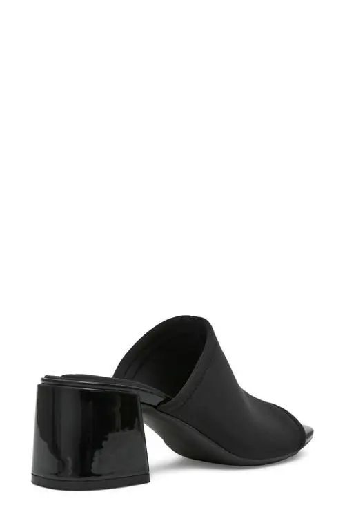 Anne Klein Slide Sandal - Black Stretch